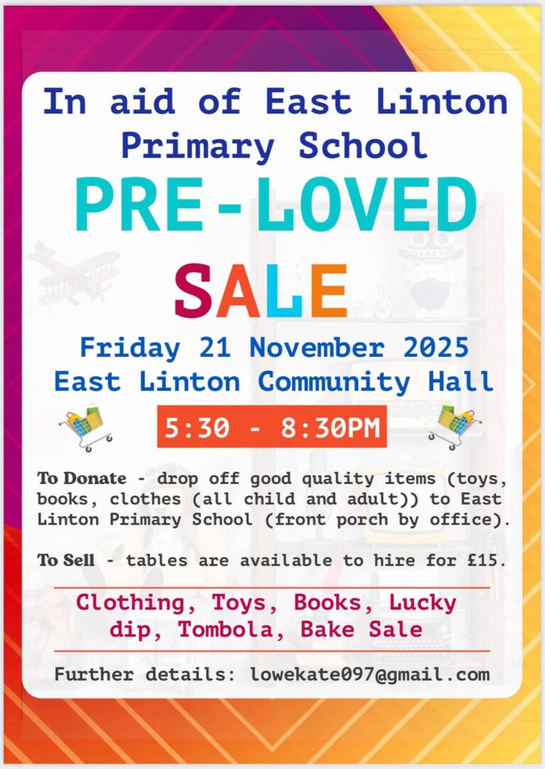 Pre Loved Sale @ East Linton » November 21, 2025 / Our Dunbar